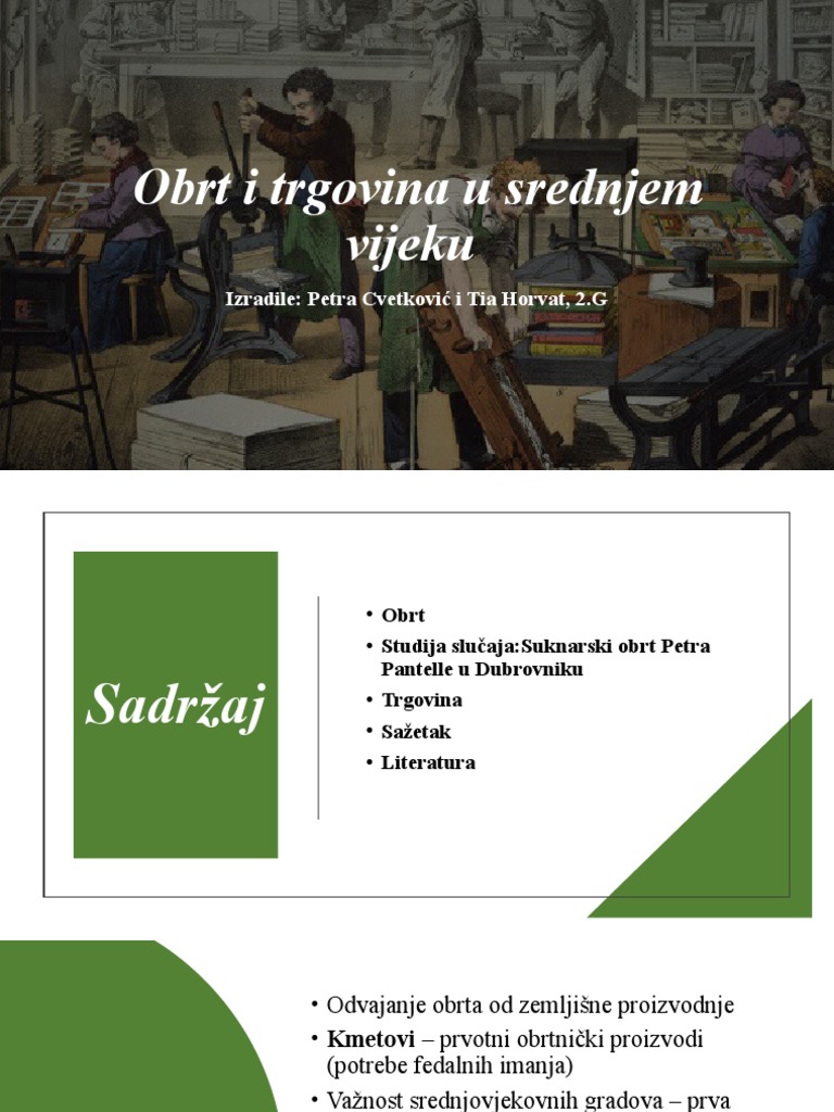 Obrt I Trgovina U Srednjemu Vijeku | PDF