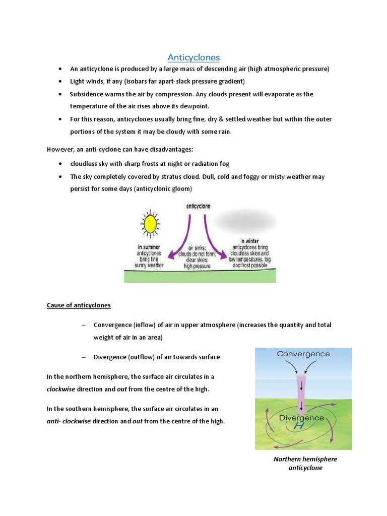 Anticyclones | PDF | Atmosphere Of Earth | Troposphere