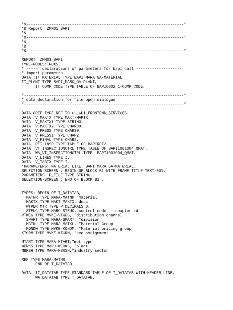 Mm01 Bapi Download Free Pdf String Computer Science Parameter Computer Programming 