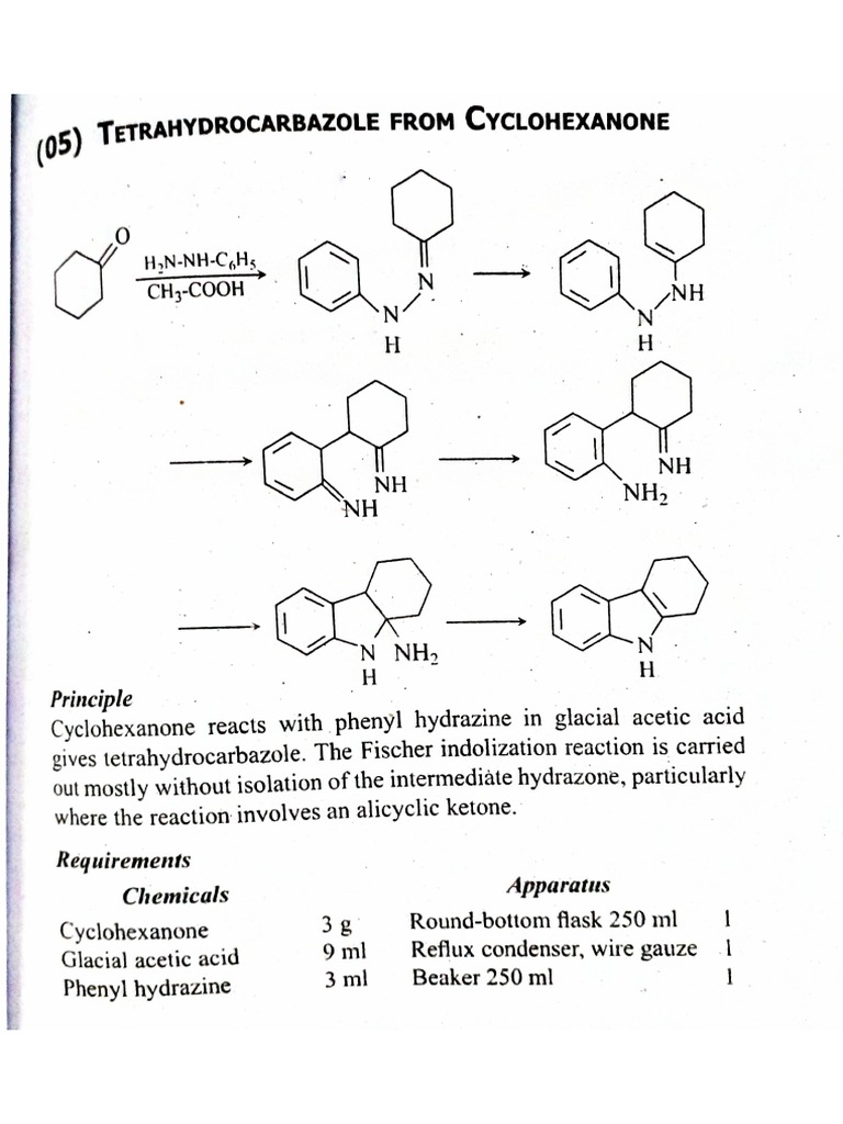 Preparation of 1,2,3,4 Tetrahydrocannabinolcarbazole From Cyclohexanone | PDF