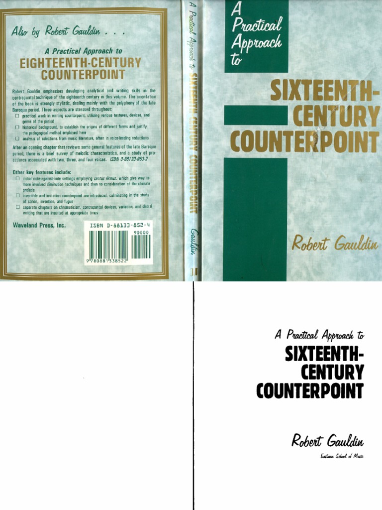 A Practical Approach To Sixteenth-Century Counterpoint | PDF