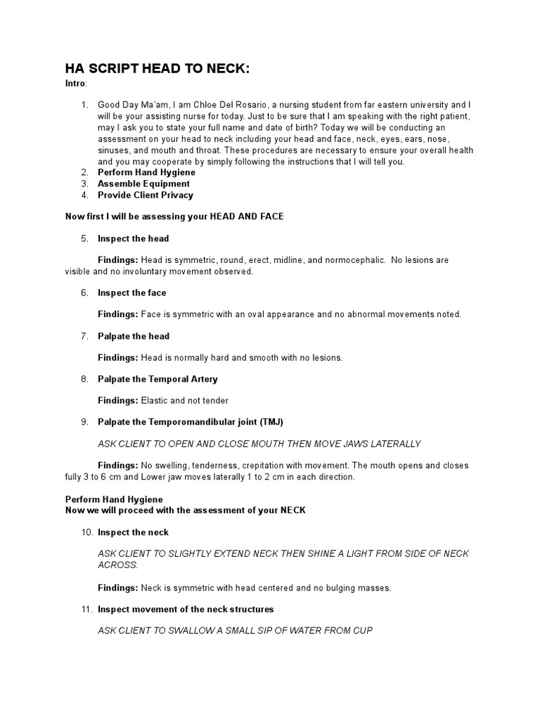 Ha Script Head To Neck | PDF | Tongue | Human Eye