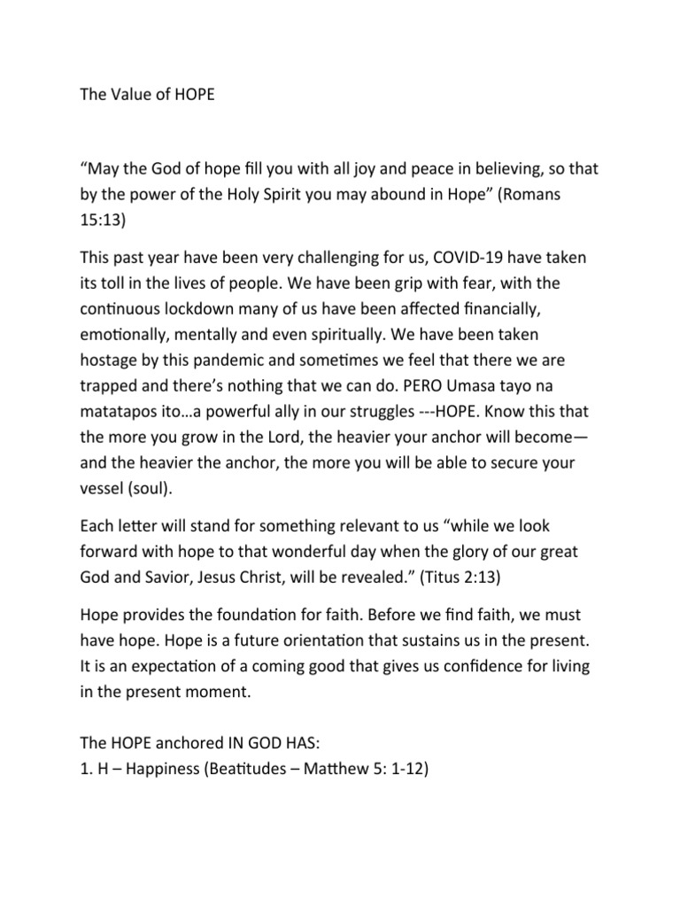 An Enduring HOPE | PDF