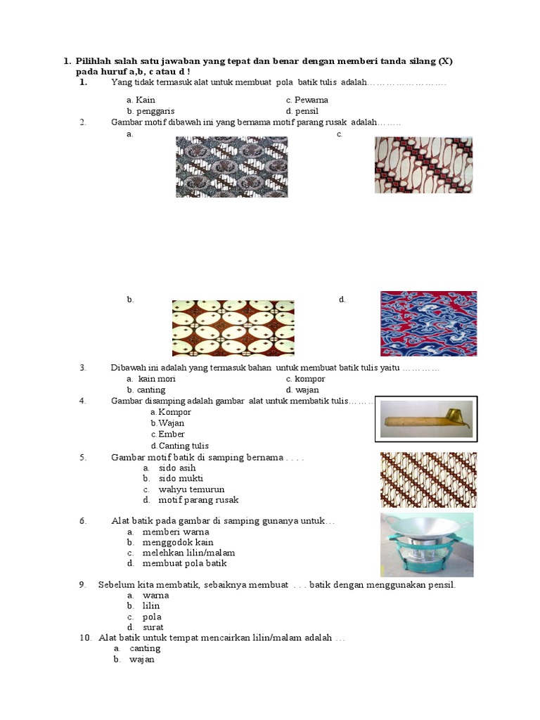 Uas Batik 6 1415 | PDF | Griya & Taman