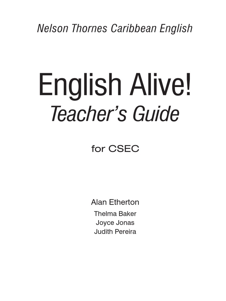 English Alive 4 TG | PDF