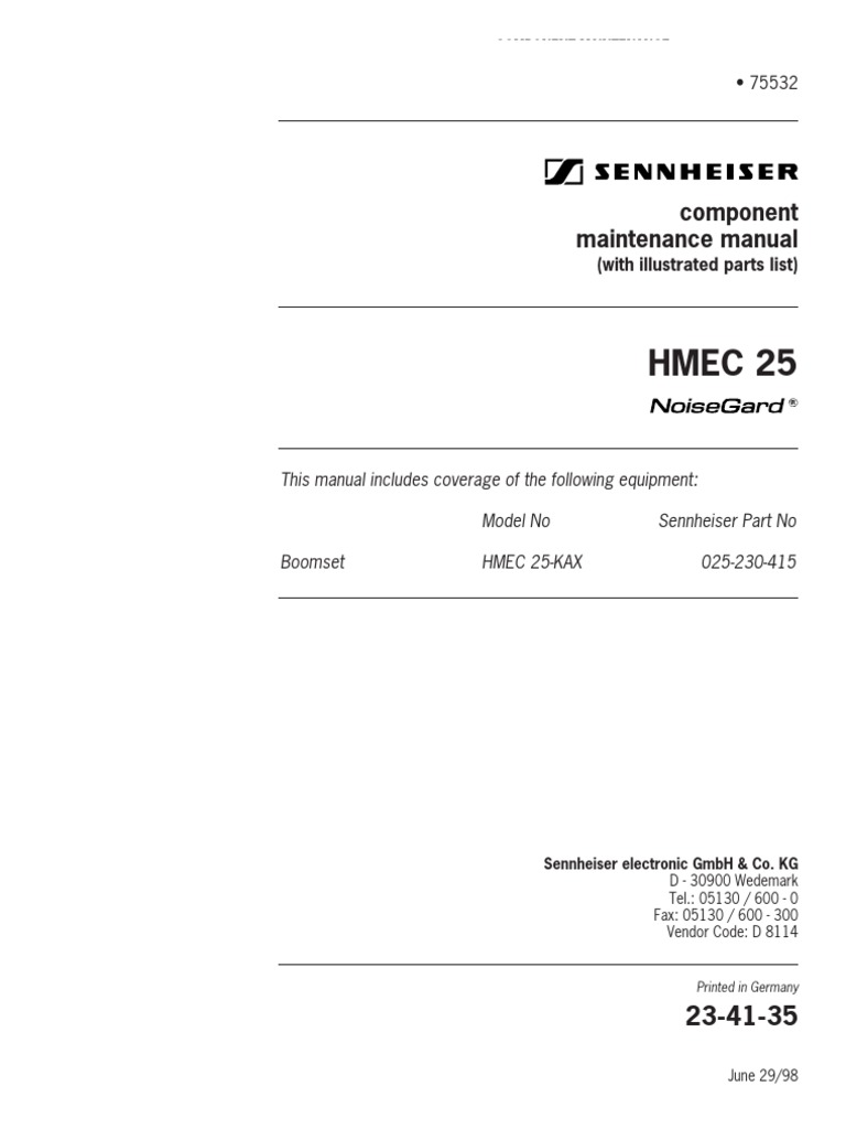 Hmec 25: Component Maintenance Manual | Download Free PDF ...