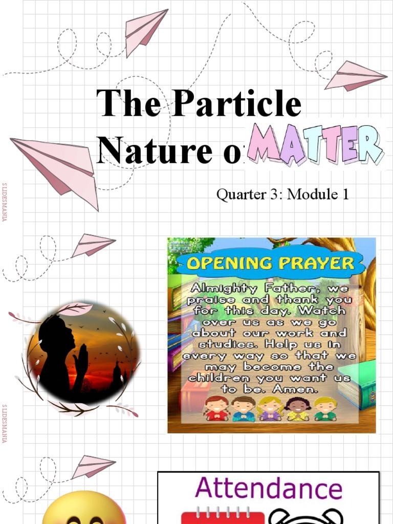 q3 - w1 - Particle Nature of Matter | PDF