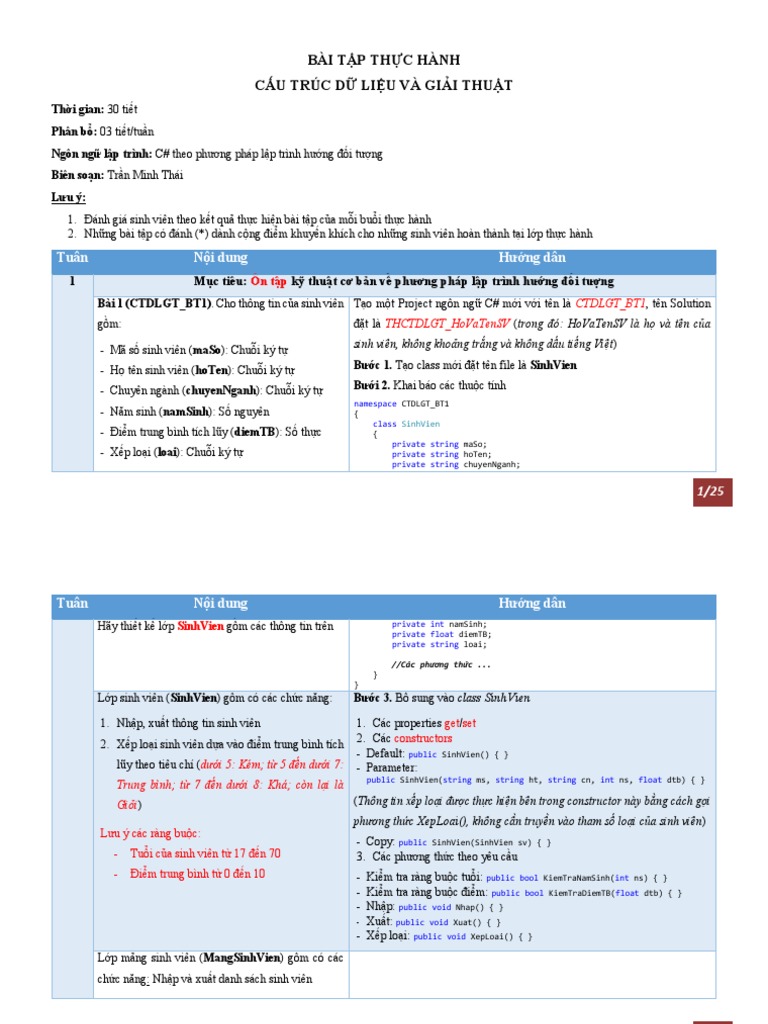 BT TH C Hành CTDLGT | PDF