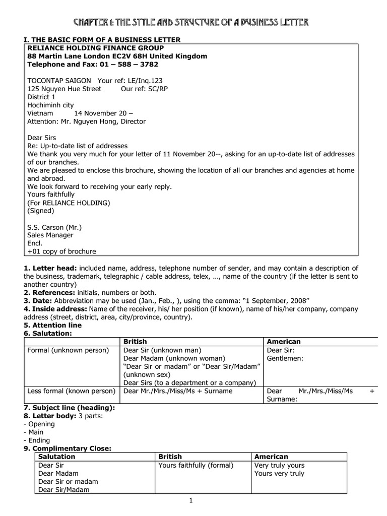 Handout 1 Structure Layout and Style | Download Free PDF | Madam ...