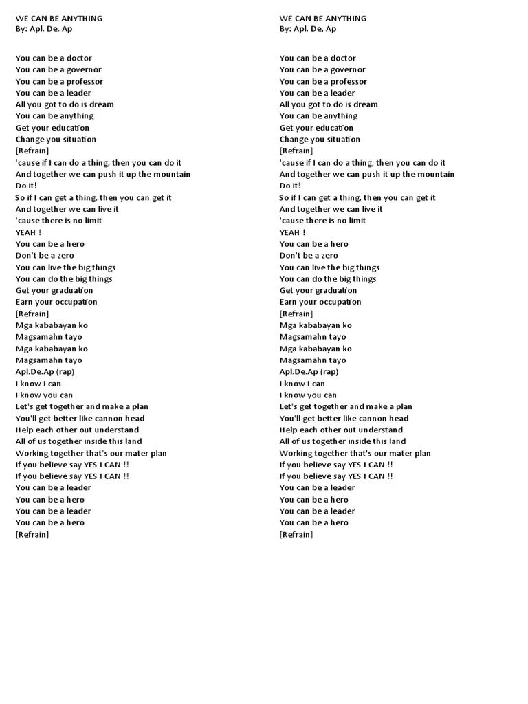 We Can Be Anything | PDF