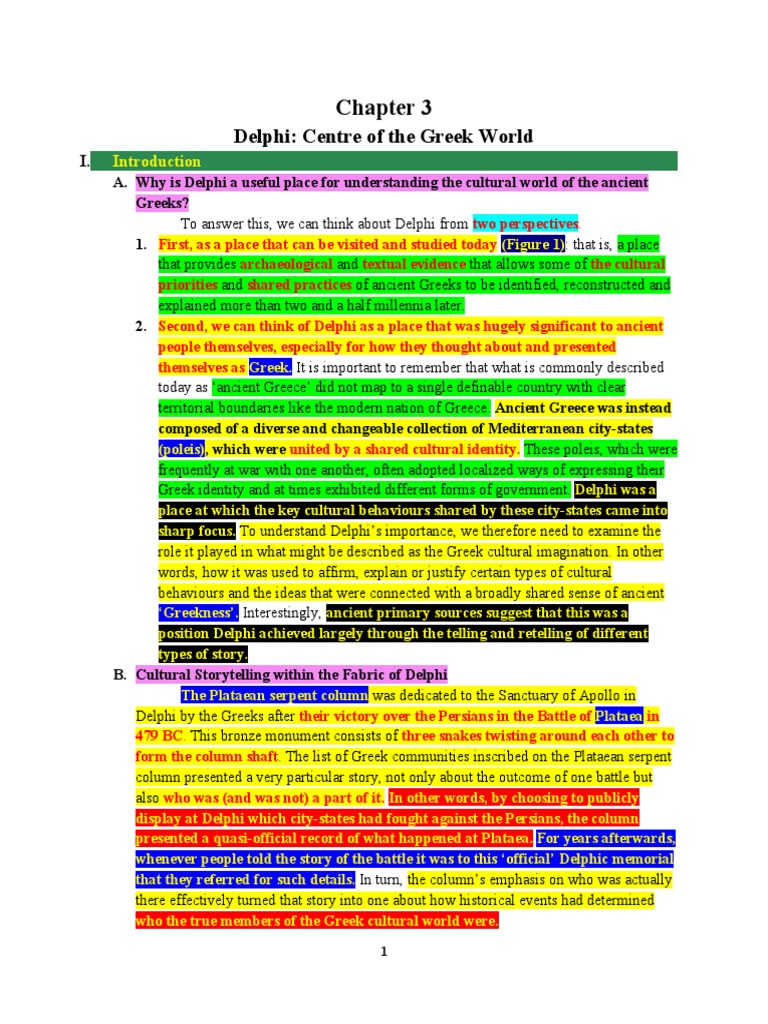 Chapter 3 - Delphi, Centre of The Greek World | PDF | Delphi | Apollo