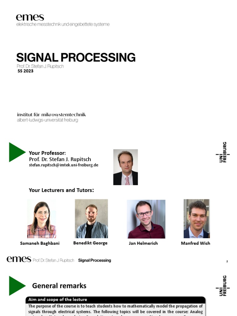 SignalProcessing - SS2023 Part - 1 | PDF | Digital Signal Processing | Signal Processing