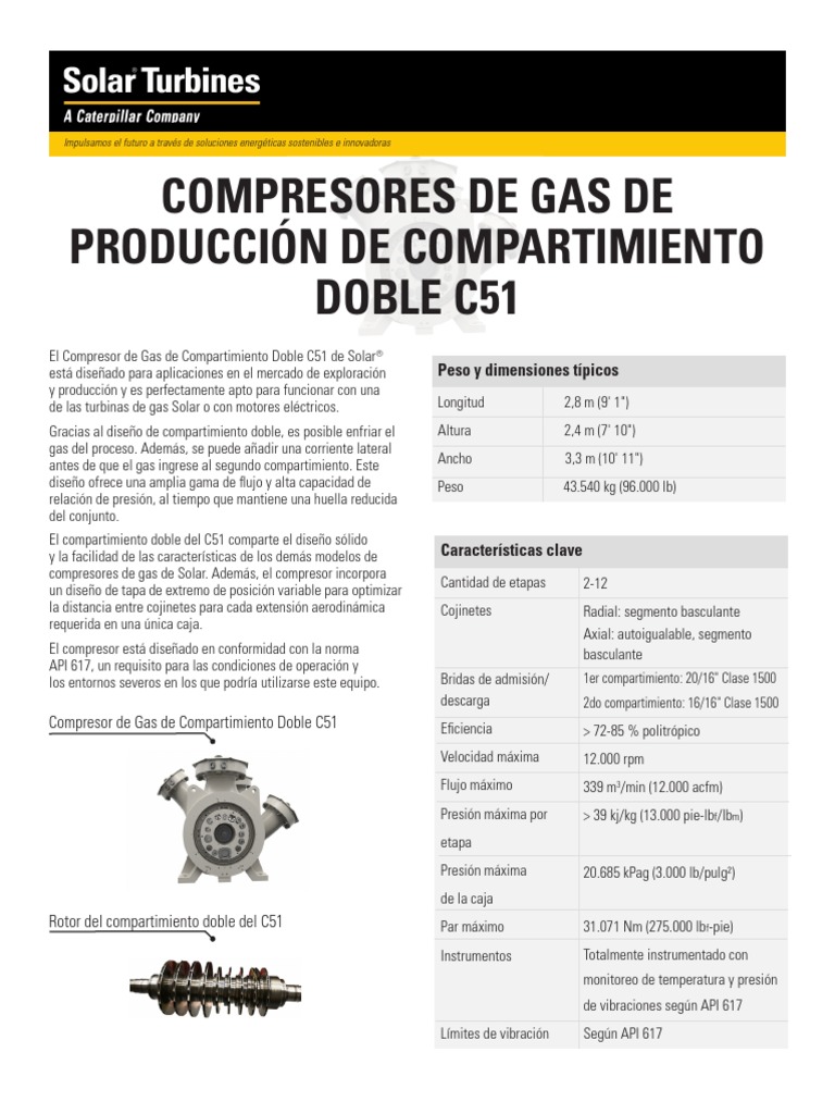 C51 de Compartimiento Doble | PDF | Rodamiento (Mecánico) | Gases
