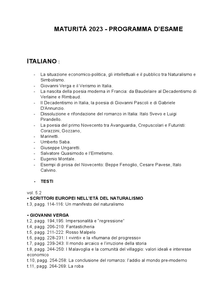 Maturità 2023 | PDF