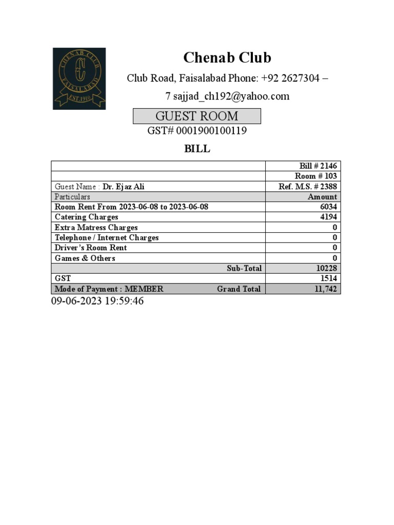 Chanab Club | PDF