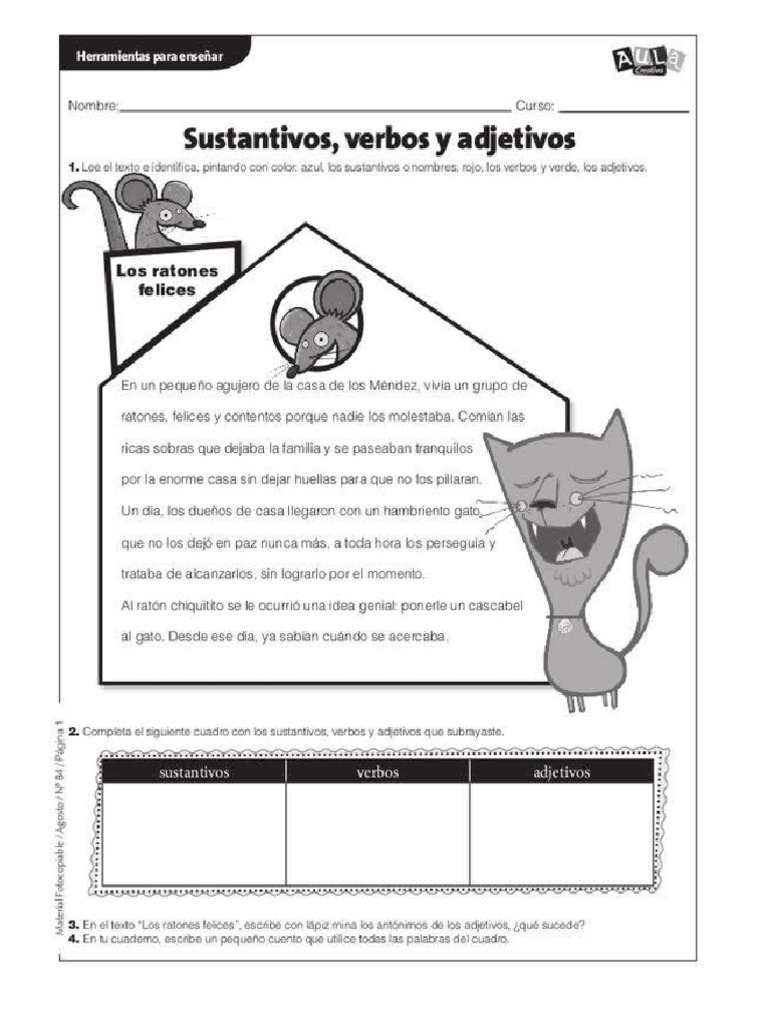 Guias de verbos, adjetivos y sustantivos | PDF