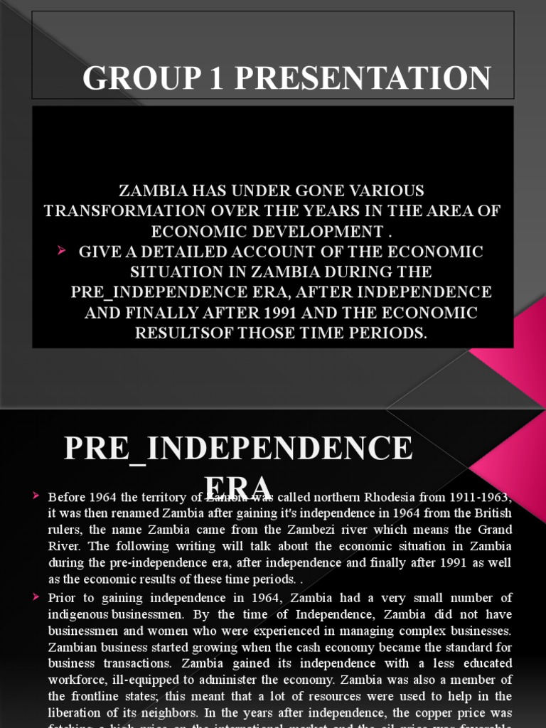Group 1 Final Presentation-1 | PDF | Zambia | Economic Growth