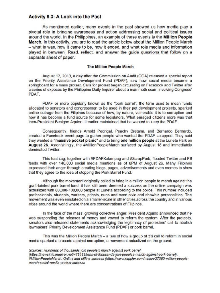 Act Sheets For Opportunities and Challenges of Media and Information | PDF