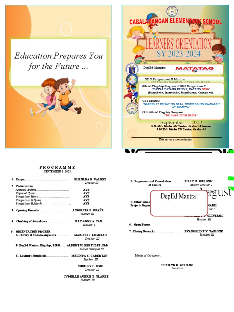 Learners Orientation Program | PDF