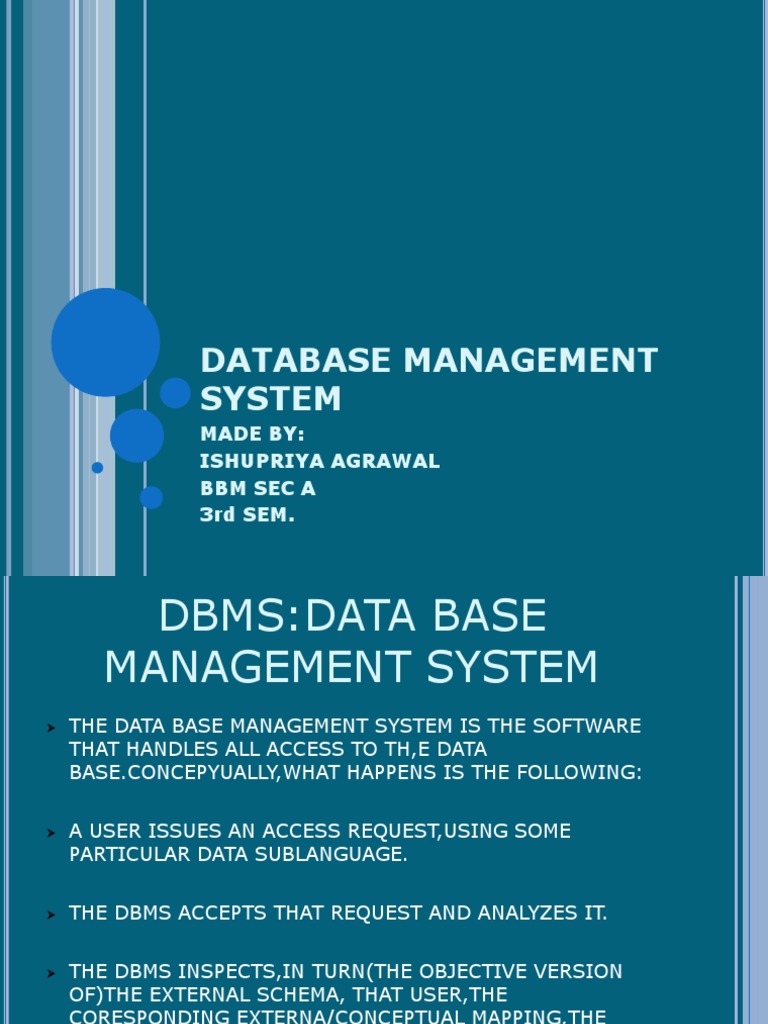 Overview of Database Management Systems | PDF | Computers | Technology & Engineering