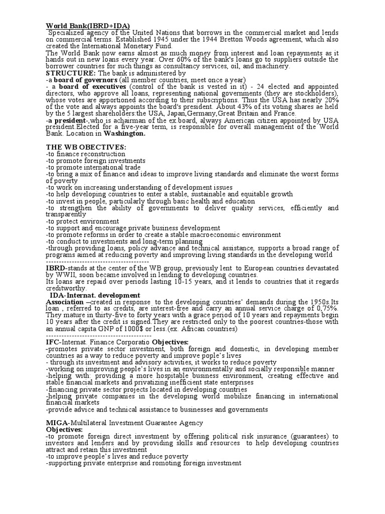 World Bank | PDF | International Monetary Fund | World Bank