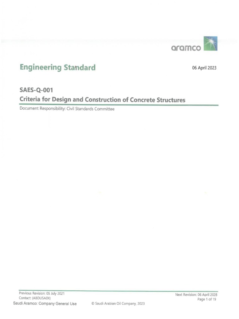 SAES Q001 April 06,2023 | PDF