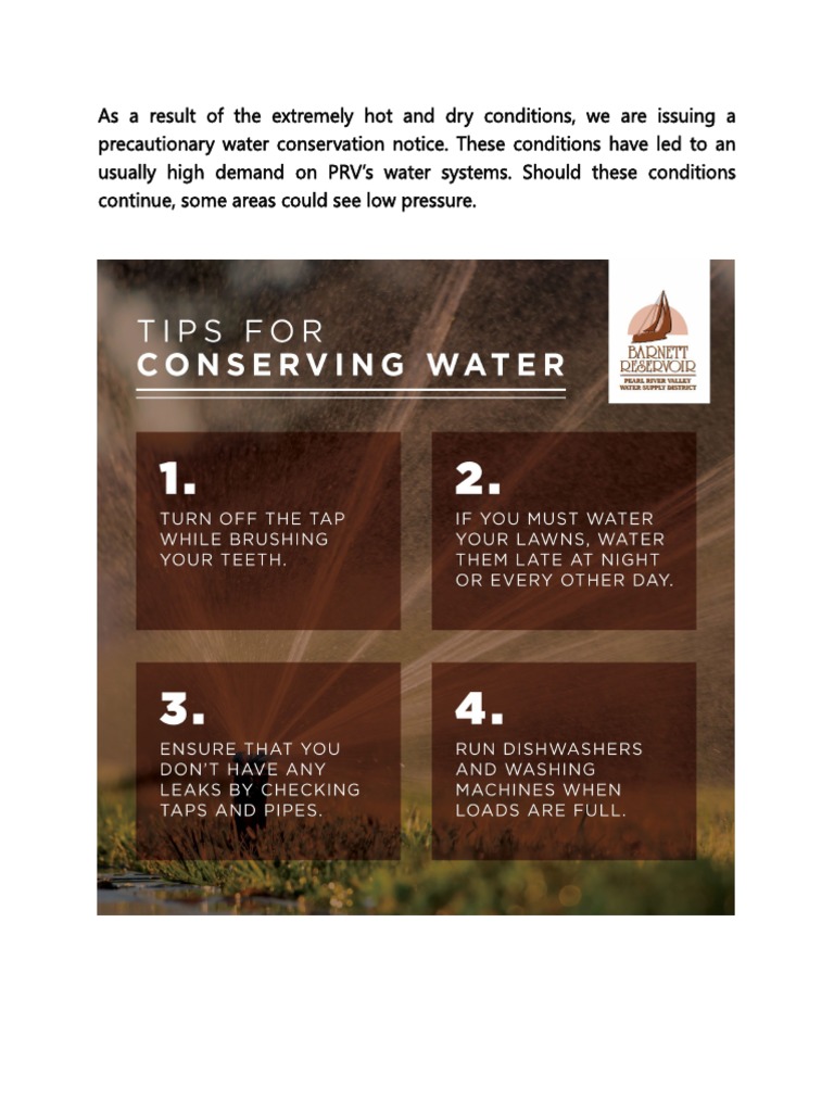 Water Conservation Notice | PDF