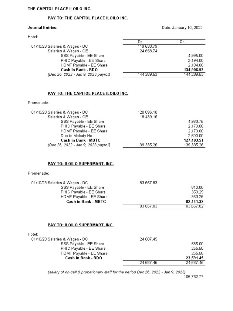 Payroll Journal Entries 2023 | PDF | Economies | Industrial Relations