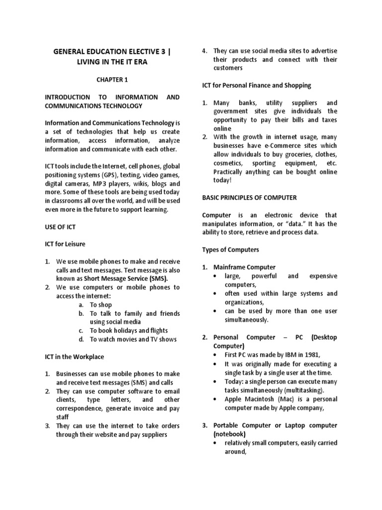 Understanding Information Technology Basics | PDF | Computer Data Storage | Personal Computers