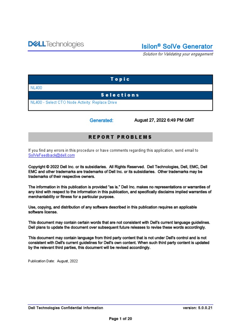 Isilon - PowerScale - NL400-Replace Drive | PDF | Electrostatic ...