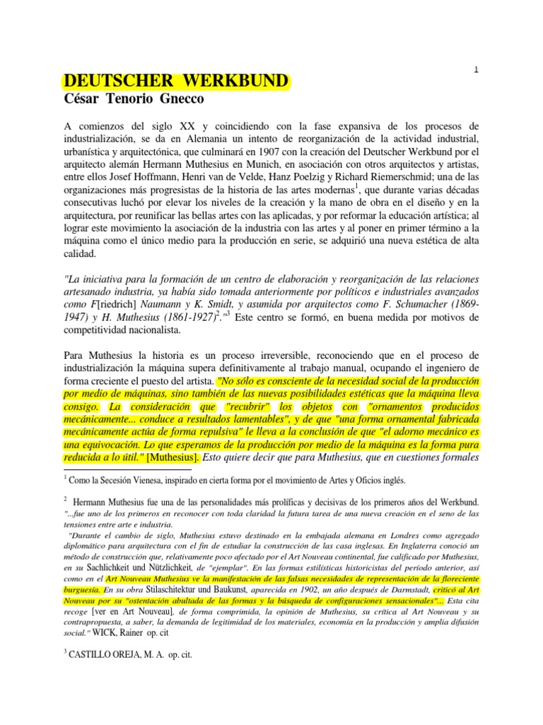 Deutcher - Werkbund SUBR-1-3 | PDF | Política | Arte