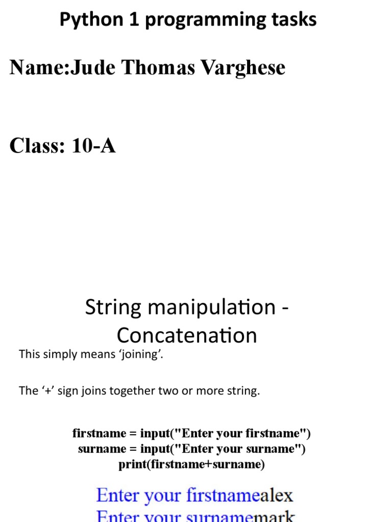 Lorraine - de Souza - GCSE - String Manipulation With Helpsheets | PDF ...
