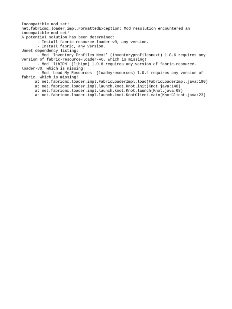 Incompatible Mod Set! | PDF Incompatible Mod Set! | PDF