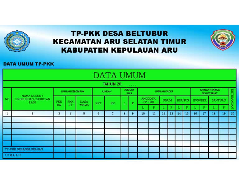 Data Umum PKK | PDF