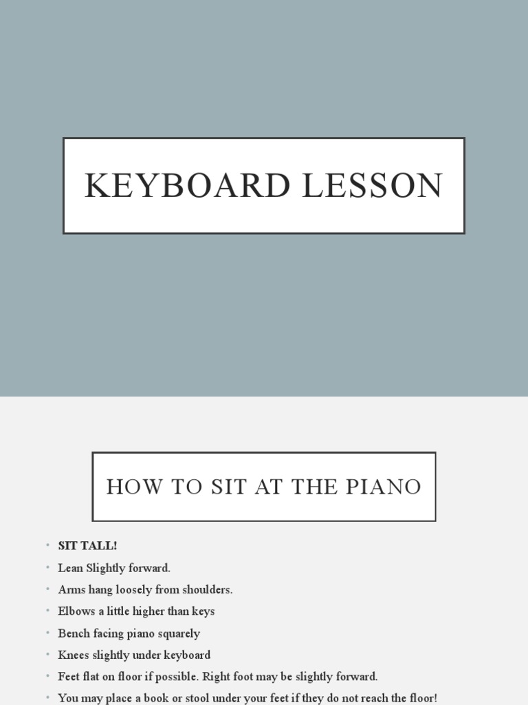 Keyboard Lesson | PDF | Piano | Chord (Music)