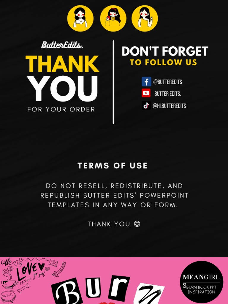 Mean Girls Burn Book PowerPoint Template | PDF
