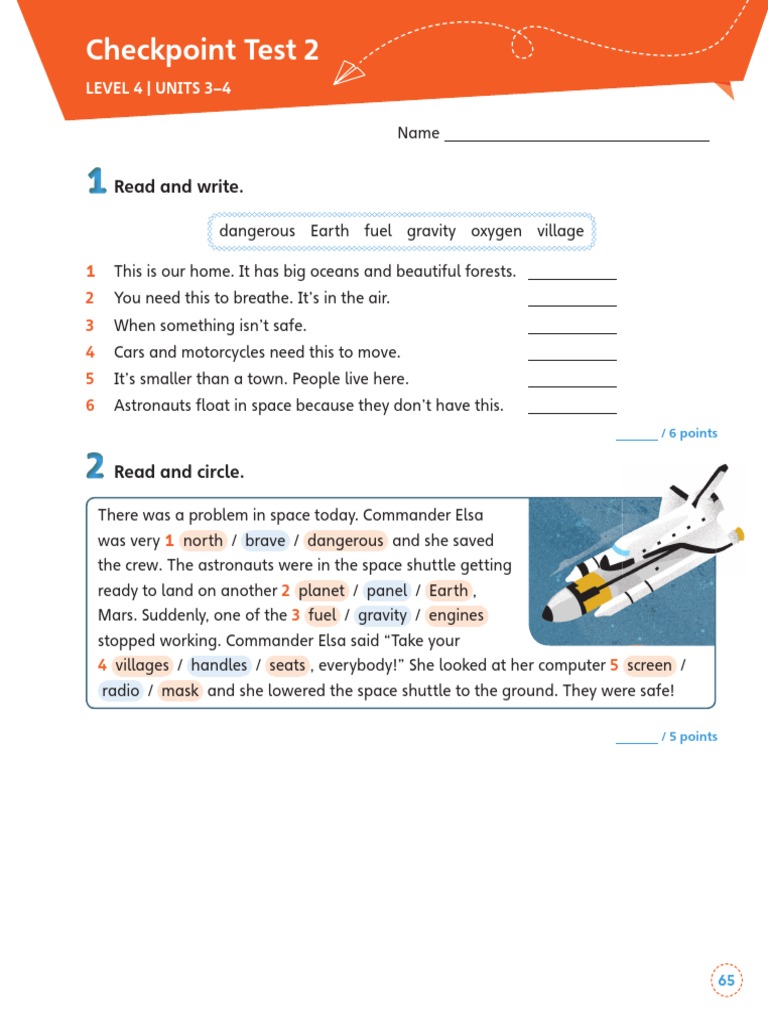 English Code AmE L4 Checkpoint Test 2 U3-4 | PDF | Spacecraft | Human ...