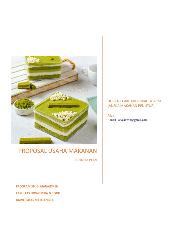Proposal Usaha/business Plan Makanan Lengkap | PDF
