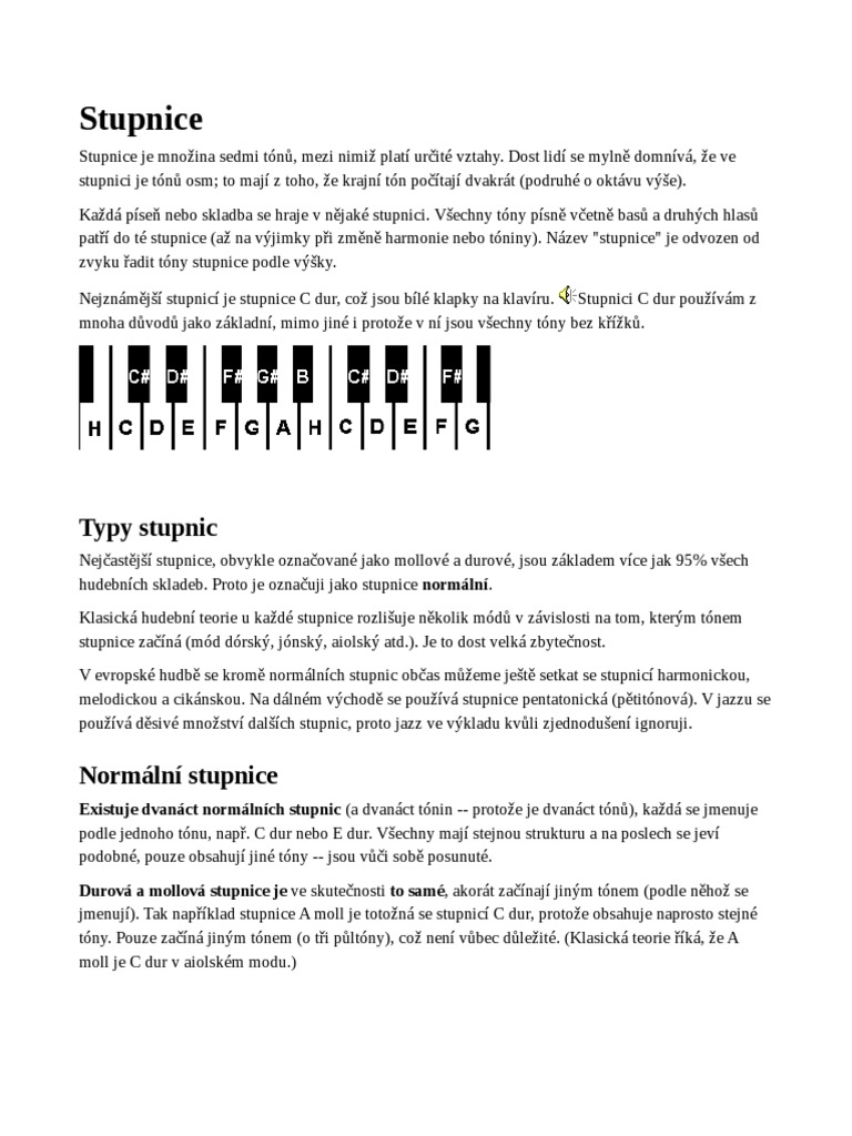 Stupnice | PDF