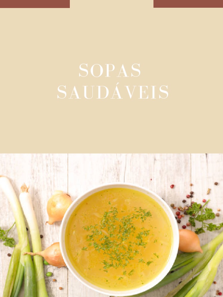 Receitas de Sopas Saudáveis e Nutritivas | PDF | Alimentos | Culináriar