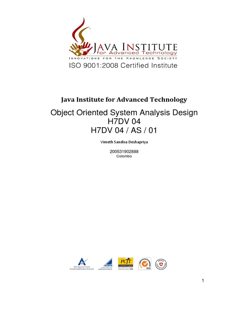 Oosad Assignment 1 1 Repaired Pdf Software Development Process Scrum Software