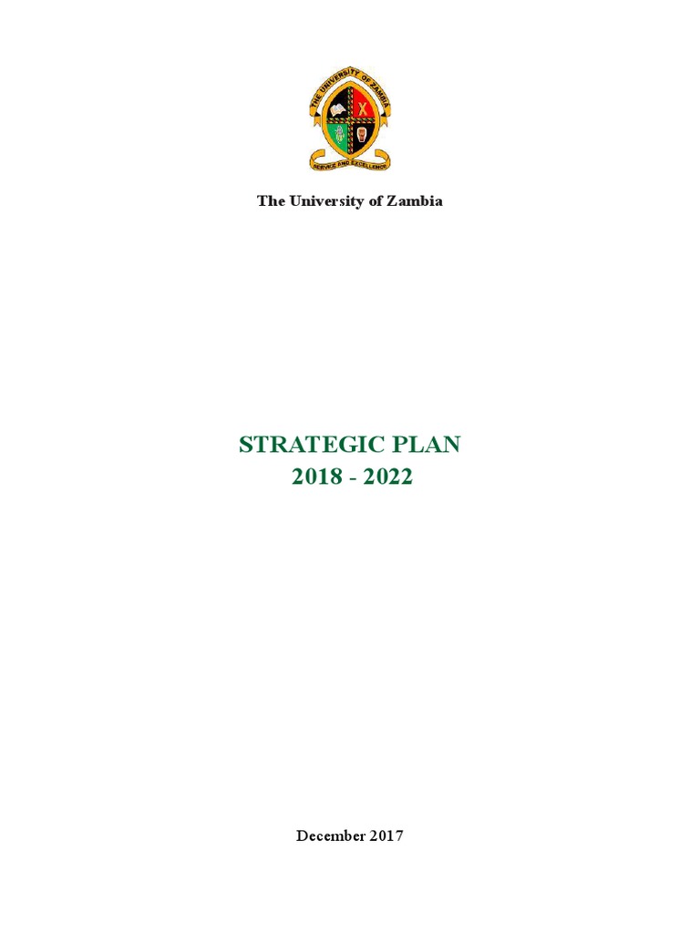 UNZA Strategic Plan 2018-2022 Overview | PDF | Strategic Planning ...