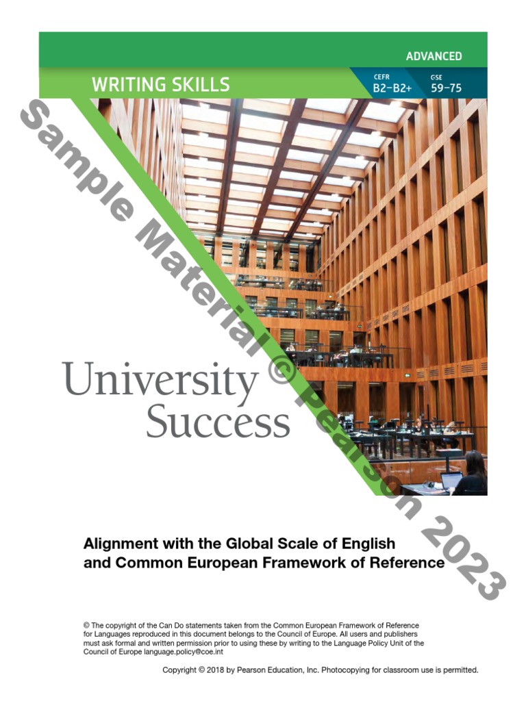 University Success ADV Writing - GSE Mapping Booklet | PDF | English As ...