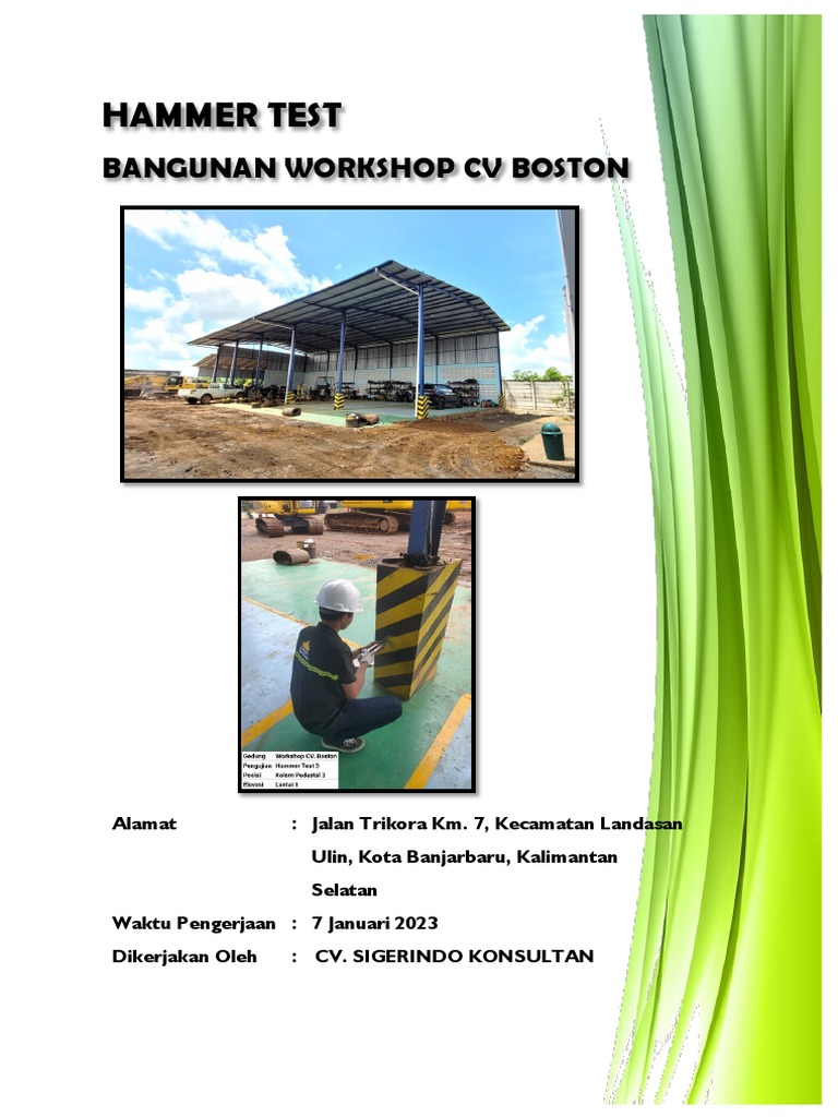 Hasil Pengujian Hammer Test CV Boston | PDF