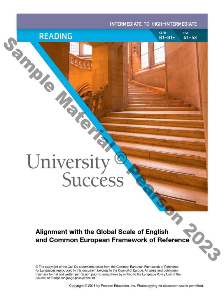 University Success INT Reading - GSE Mapping Booklet | Download Free ...