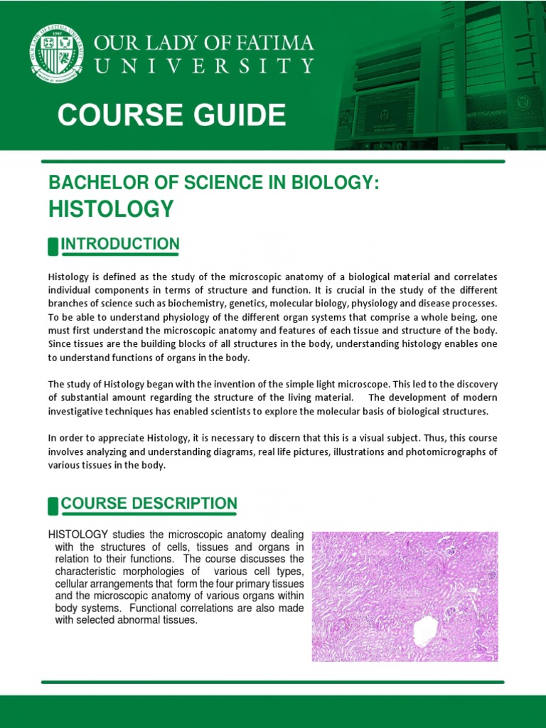 00 Course Guide Histology | PDF