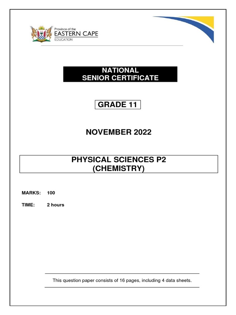 Phys Sciences p2 Gr11 QP Nov2022 - English | PDF | Gases | Molecules