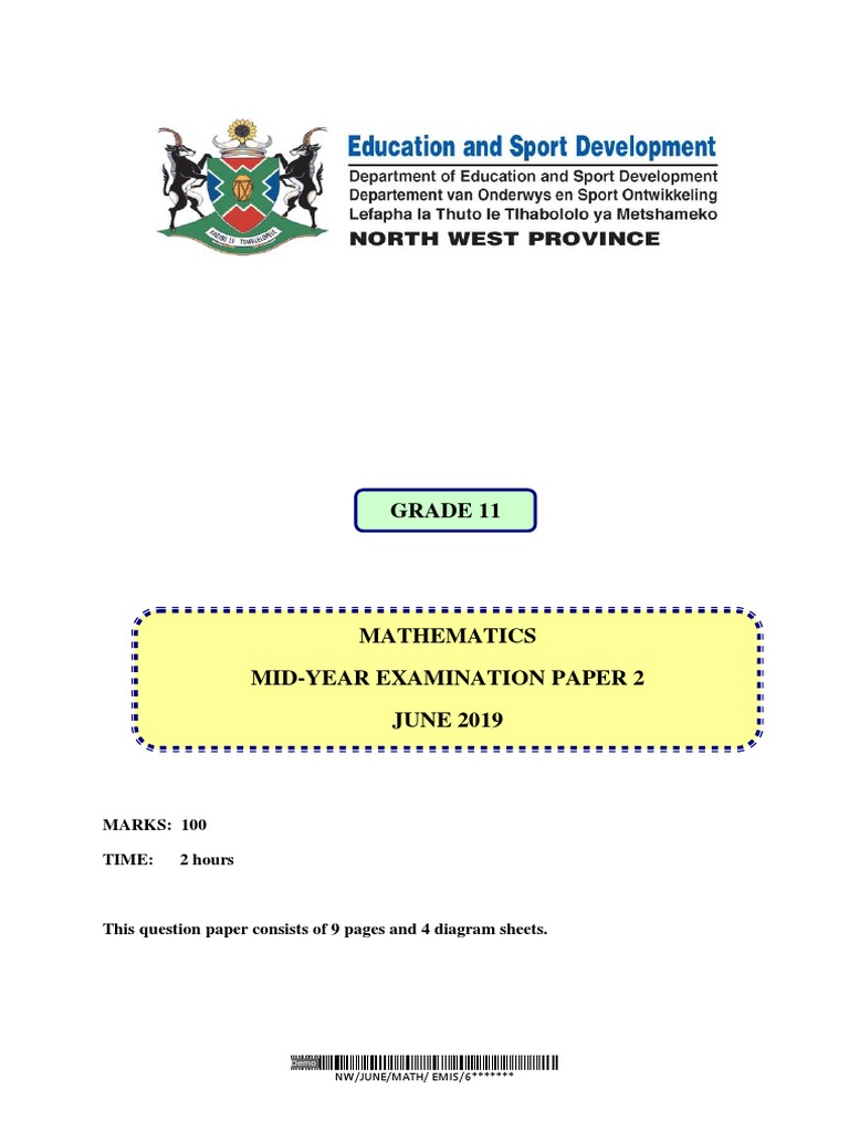 Mathematics GR 11 Paper 2 | Download Free PDF | Circle | Mathematics