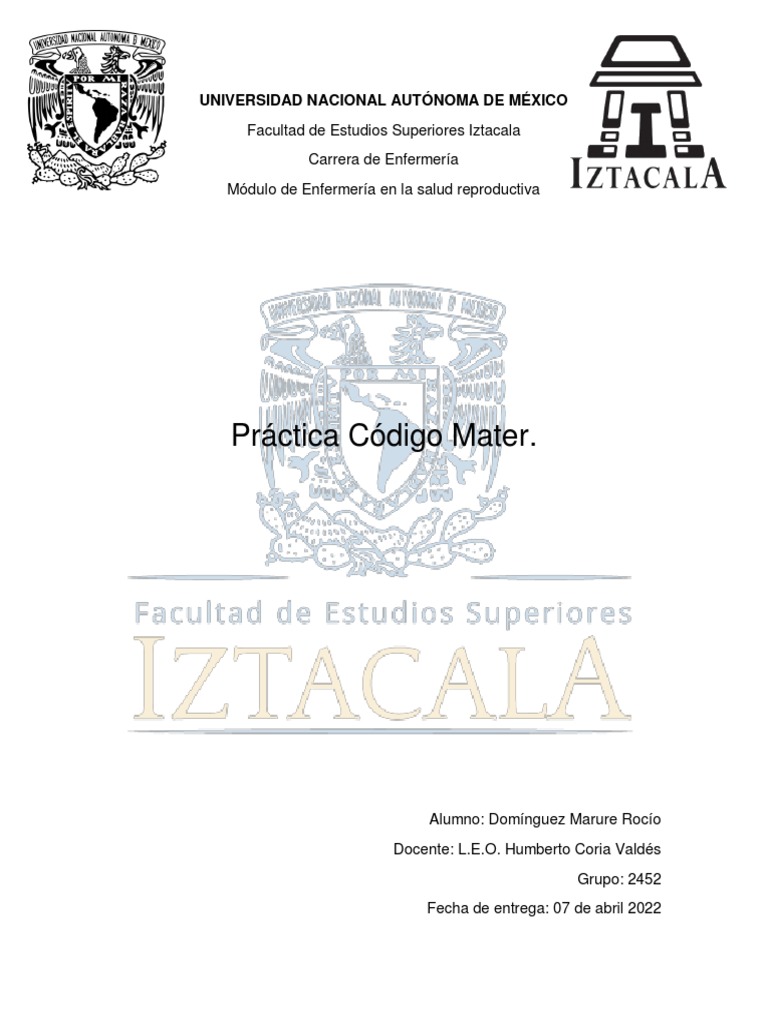 practica codigo mater | PDF