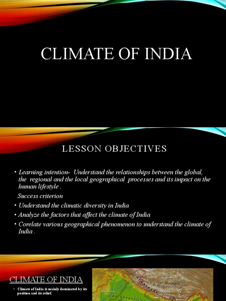 Climate of India - 10 - Class 1 | PDF | Monsoon | Himalayas